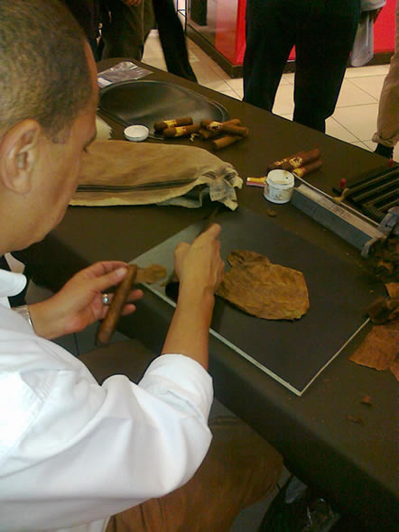 Cigar Rolling Demonstration : Hand rolled Cuban cigars : How to roll cigars